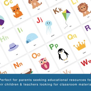 Alphabet Flash Card PDF Printable - Educational Fun for Kids! - Etsy Canada