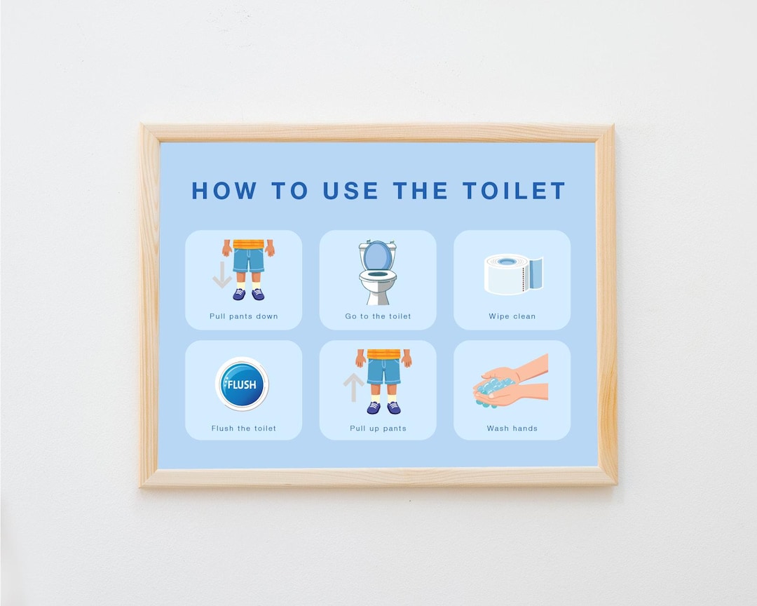 How to Use the Toilet Printable Guide for Toddlers Easy Toilet Training ...