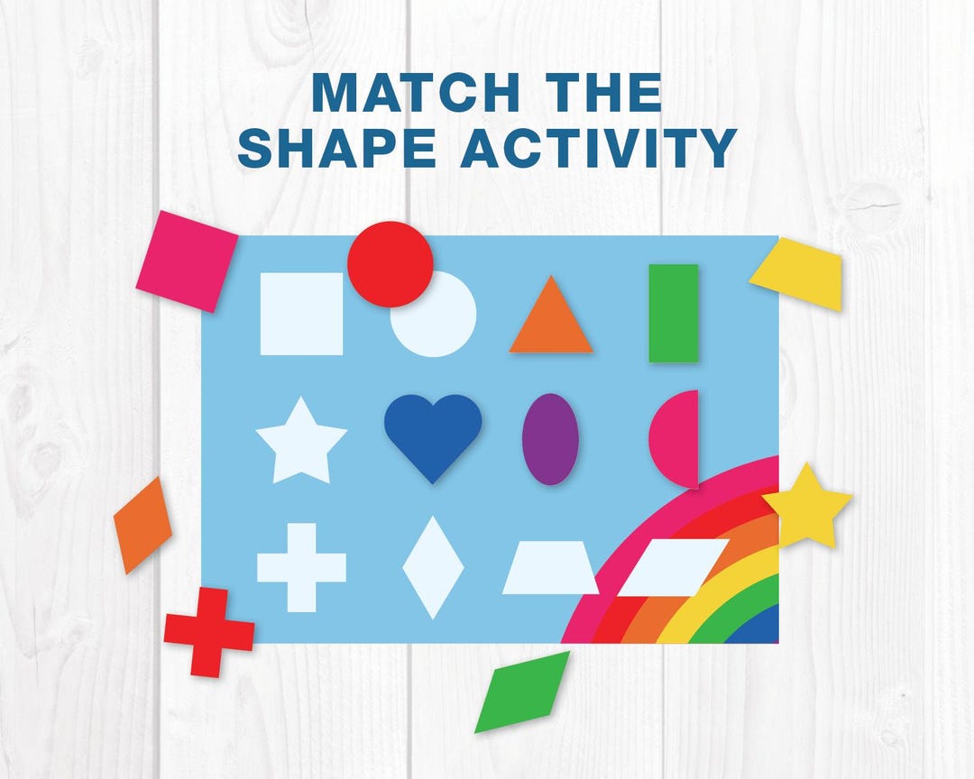Shape Match Activity PDF Printable – Fun & Educational Early Learning ...