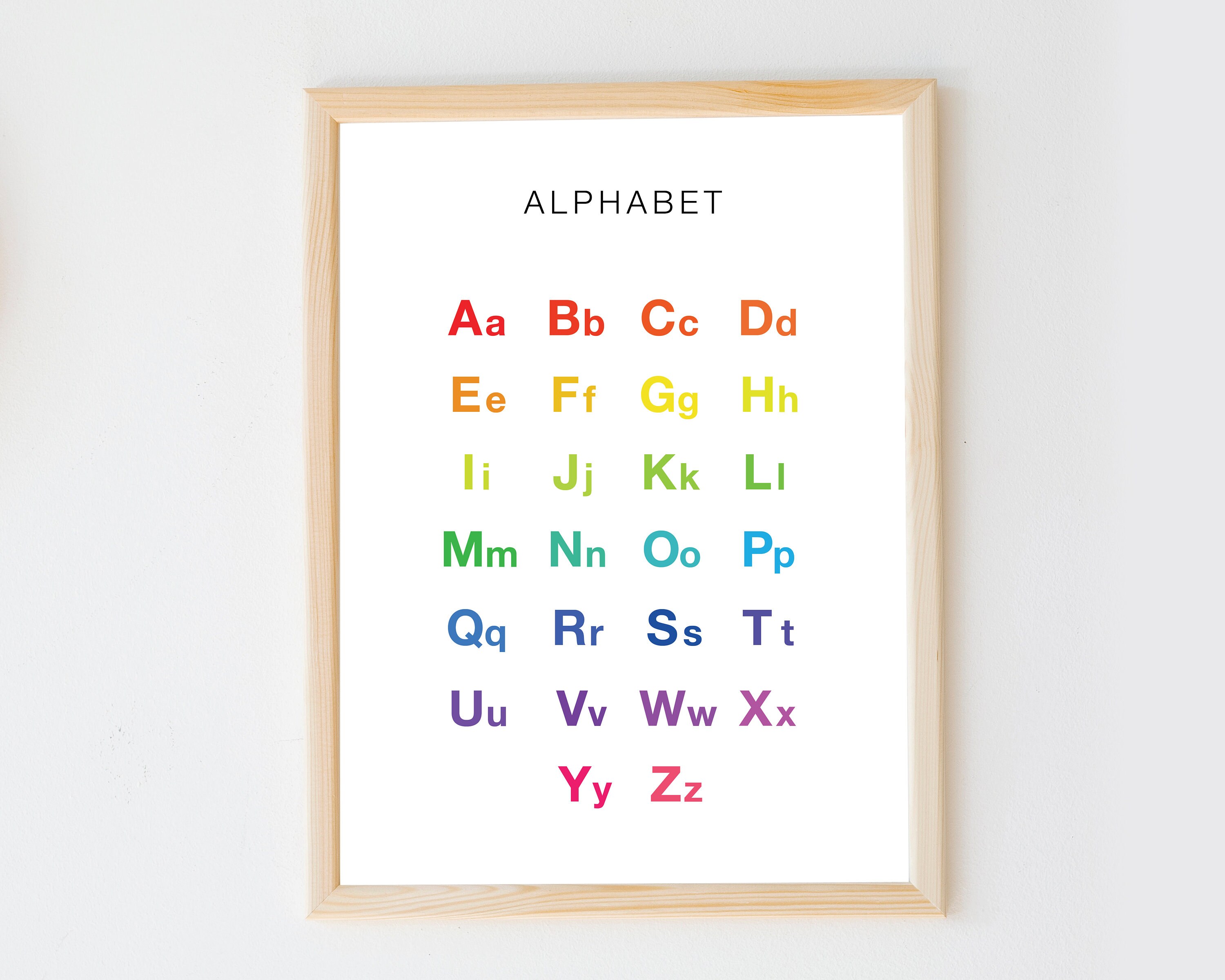 Educational Letters/ Alphabet Poster Print Decor & Learning Instant Pdf ...