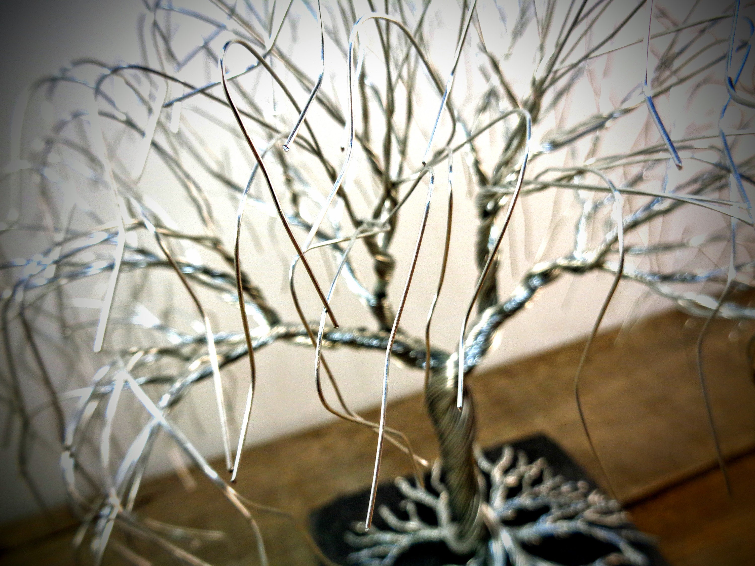 Weeping Willow Wire Tree Sculpture, Metal Tree of Life Sculpture, Wire ...