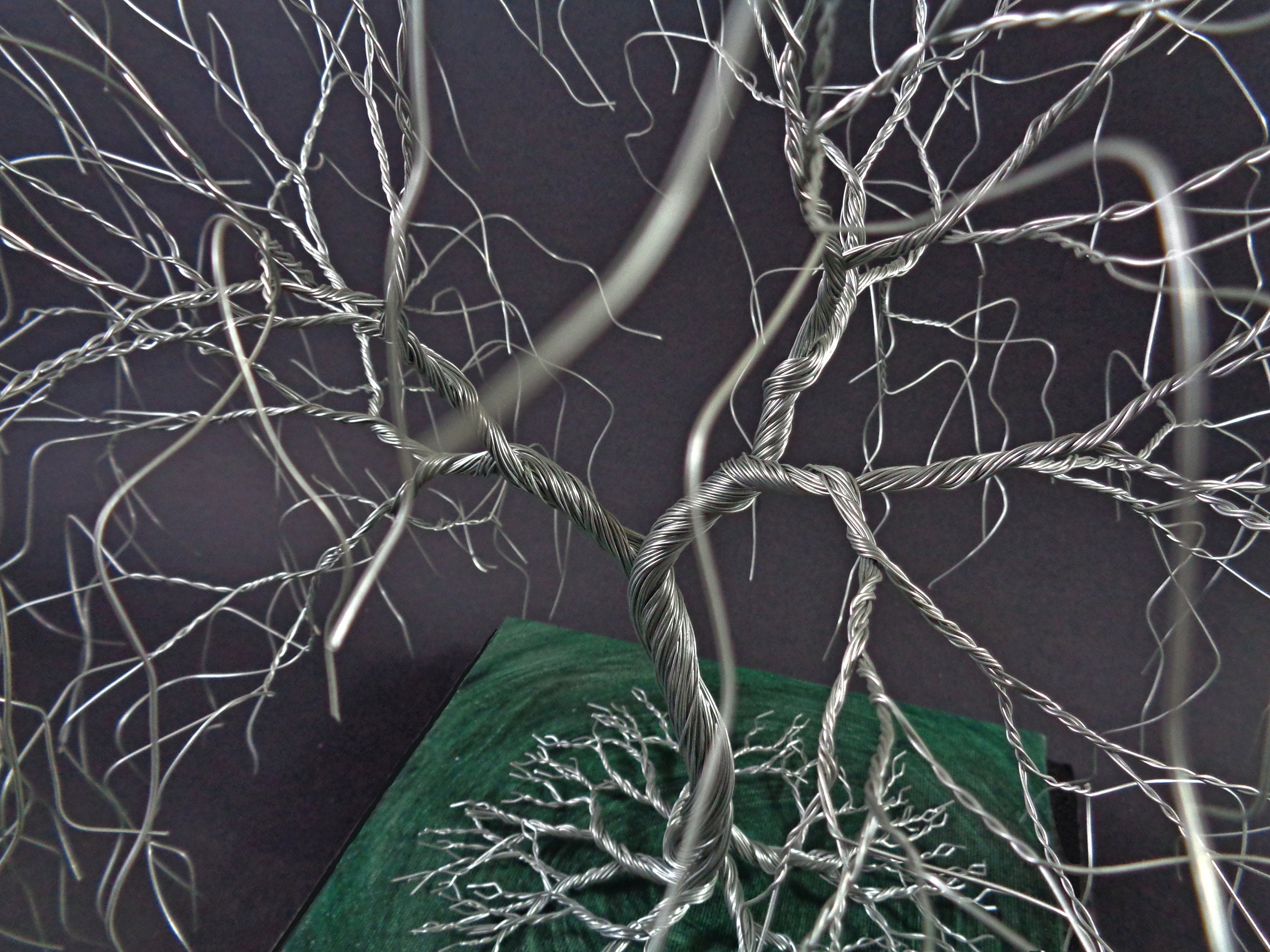 Large Weeping Willow Wire Tree Sculpture, Wire Bonsai Tree of Life ...