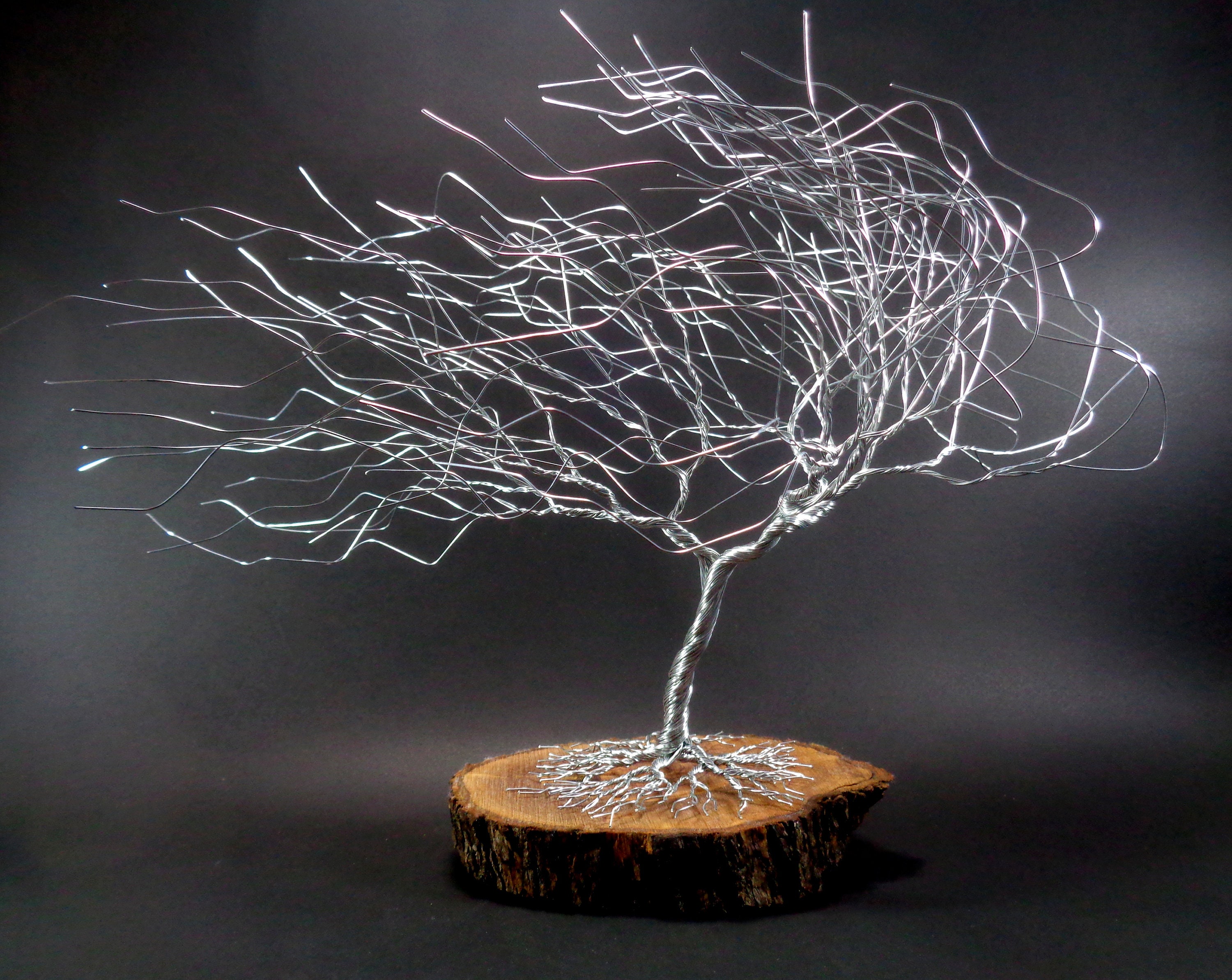 Wire Tree Sculpture, Anniversary Gift, Tree of Life Metal Sculpture ...