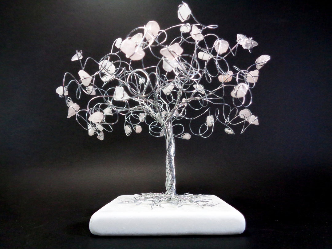 Rose Quartz Wedding Cake Topper, Tree of Life Cake Topper, Mindfulness ...