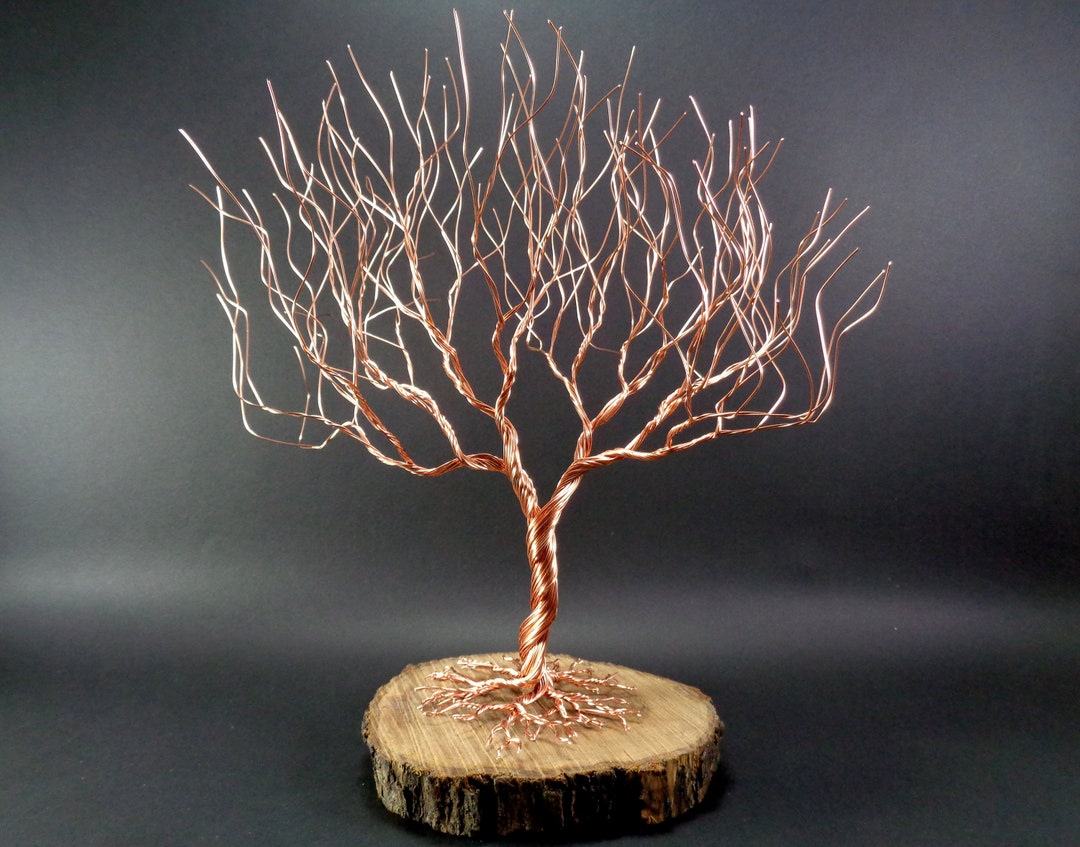 Copper Wire Bonsai, Room Decor, Copper Wire Artwork, Wire Art, Abstract ...