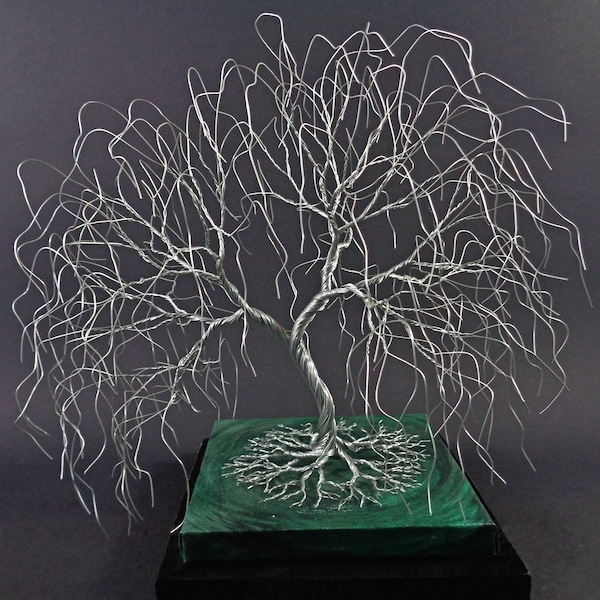Wire Tree Sculpture, Anniversary Gift, Tree of Life Metal Sculpture ...