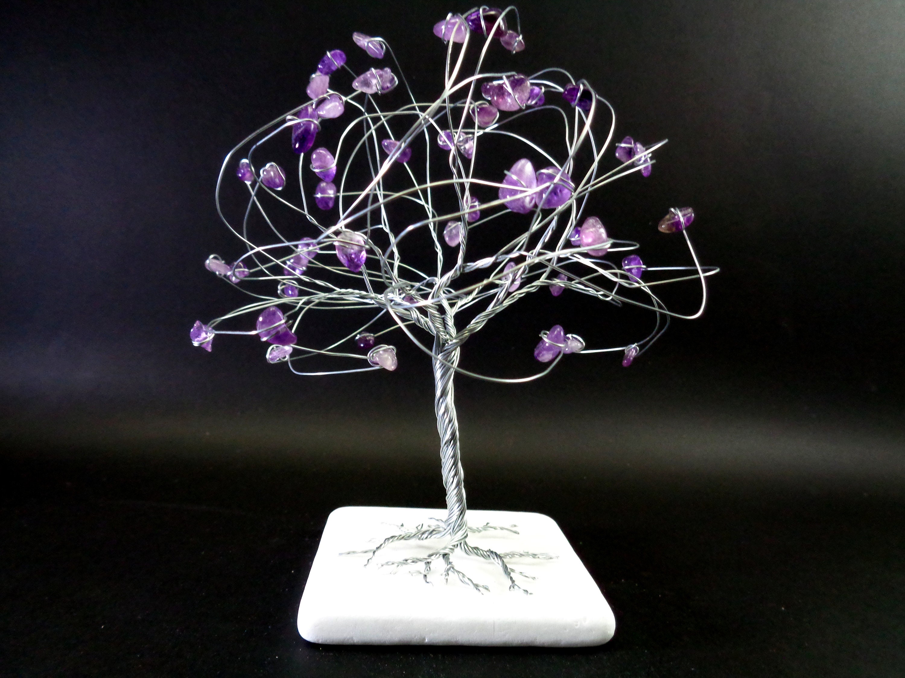 Amethyst Crystal Tree Tree of Life Amethyst Wire Tree - Etsy