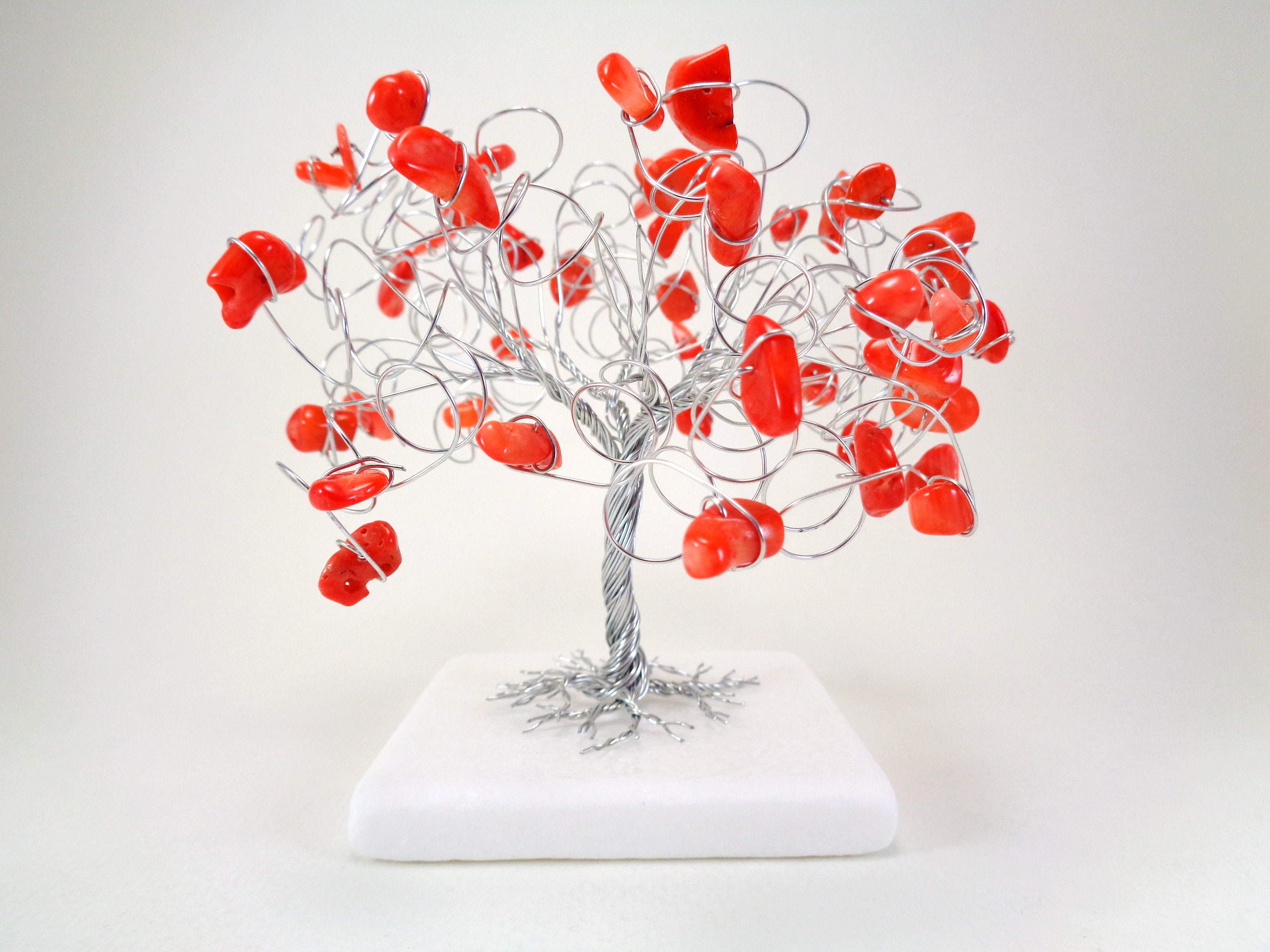 Coral Tree, Shelf Decor, Wire Bonsai Tree Sculpture, Boho Feng Shui ...