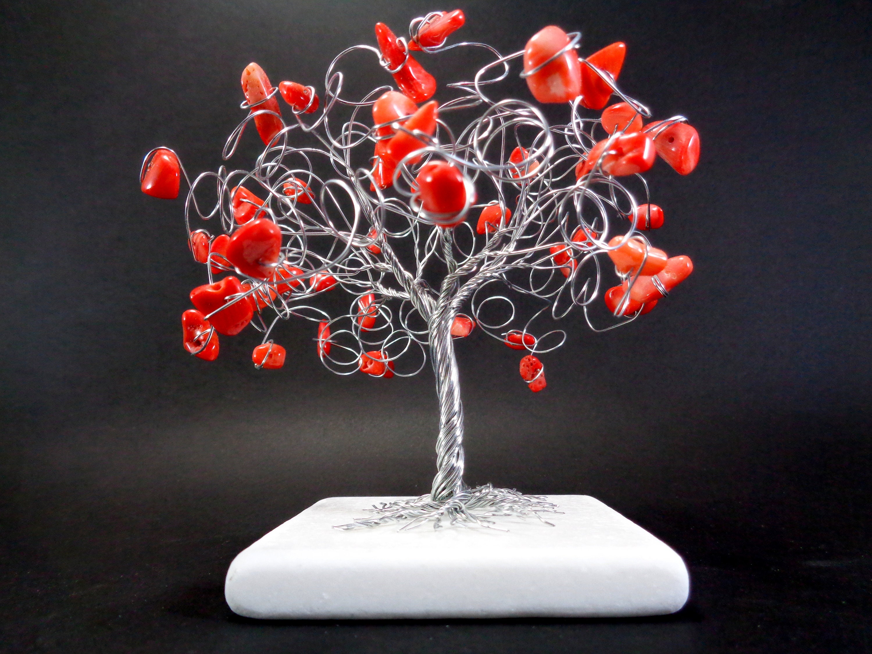 Coral Tree, Shelf Decor, Wire Bonsai Tree Sculpture, Boho Feng Shui ...