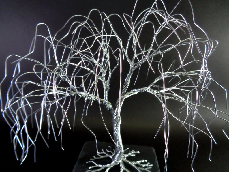 Weeping Willow Wire Tree Sculpture, Metal Tree of Life Sculpture, Wire ...