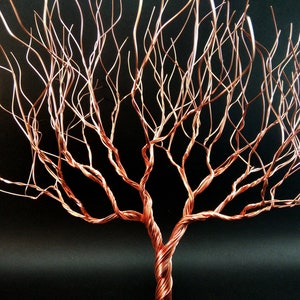 Copper Wire Tree Sculpture on Slate Base, Copper Tree of Life Sculpture ...