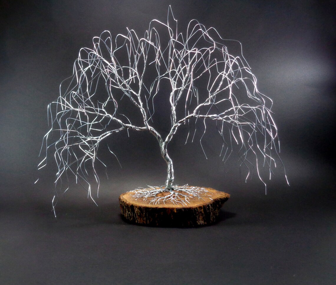 Weeping Willow Wire Tree Sculpture Metal Tree of Life - Etsy