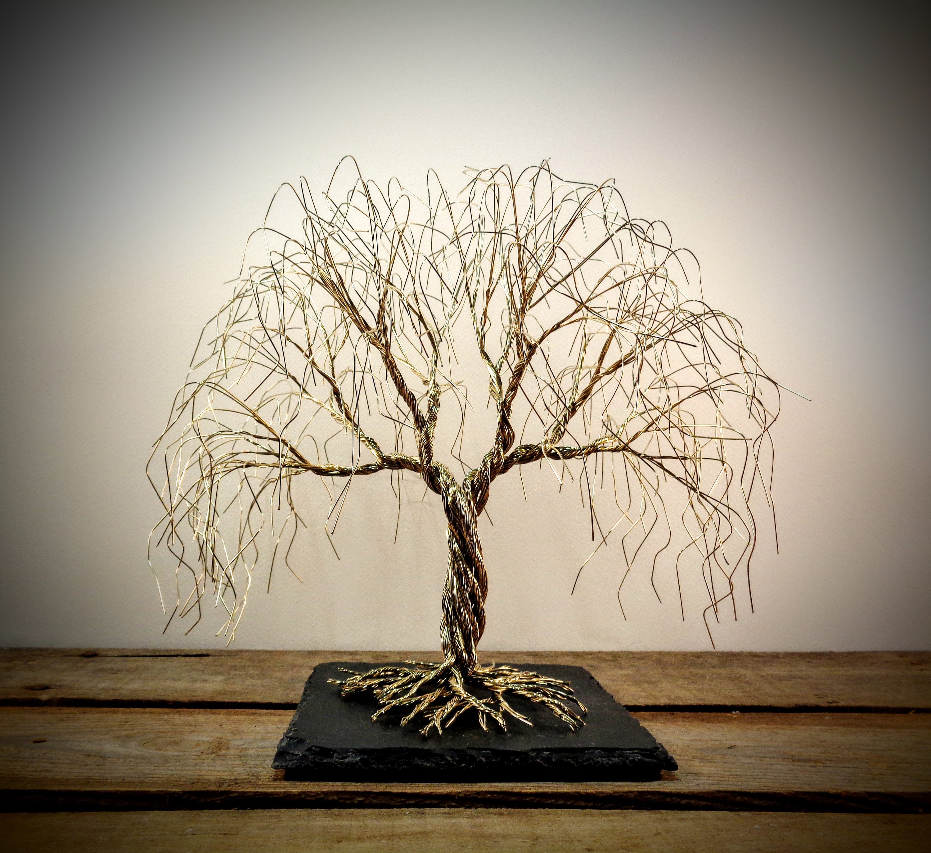 Wire Tree Sculpture, Anniversary Gift, Tree of Life Metal Sculpture ...