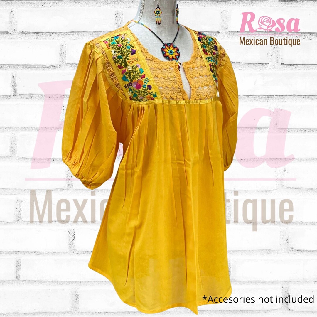 Espanola Style Mexican Blouse, Mexican Style Blouse, Handmade ...