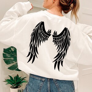 Angel Wings Hoodies and Sweaters for Women, Angel Crewneck Sweatshirt ...