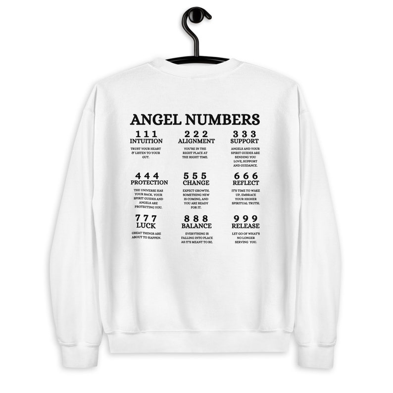 Angel Numbers Hoodies and Sweaters Crewneck Sweatshirt Women - Etsy ...