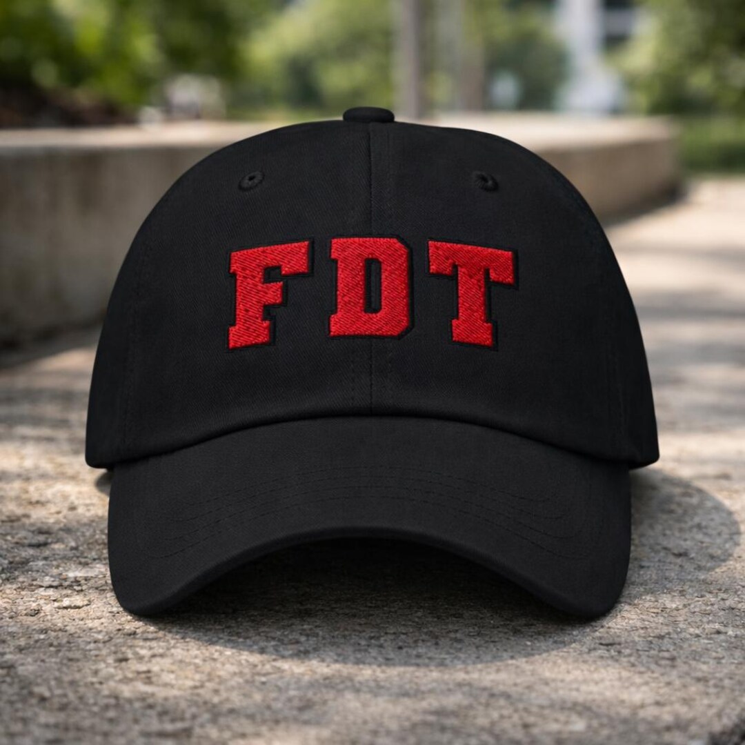 FDT Hat, Embroidered FDT Cap, Political Statement Hat, Adjustable Chino ...