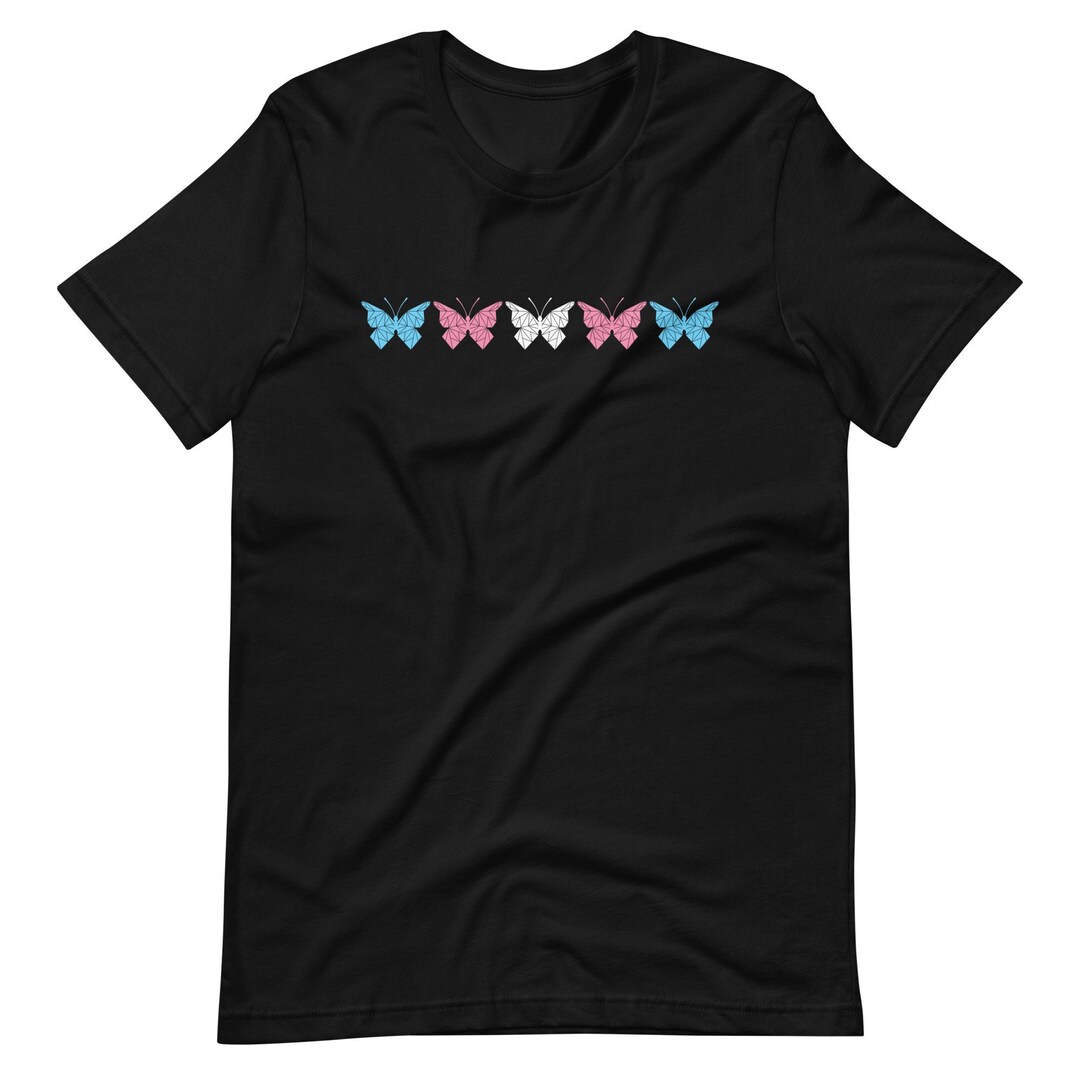 Subtle Trans Pride, Subtle Pride Shirt, Butterfly Shirt, Transgender ...