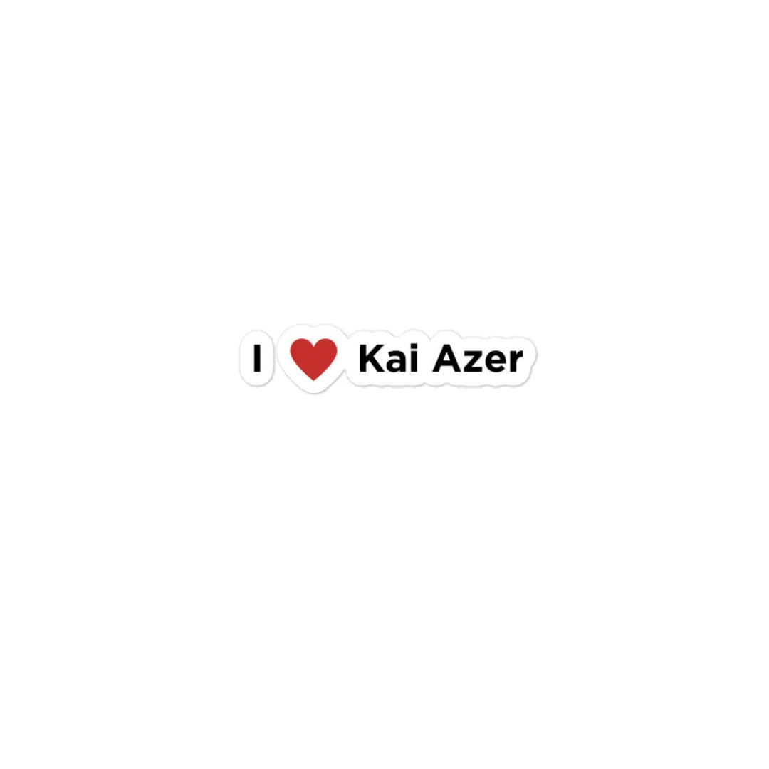 I Love Kai Azer Sticker - Etsy