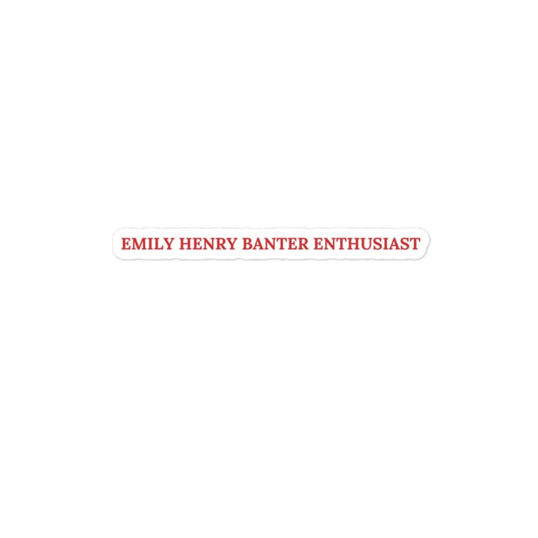 Emily Henry Banter Enthusiast Sticker - Etsy