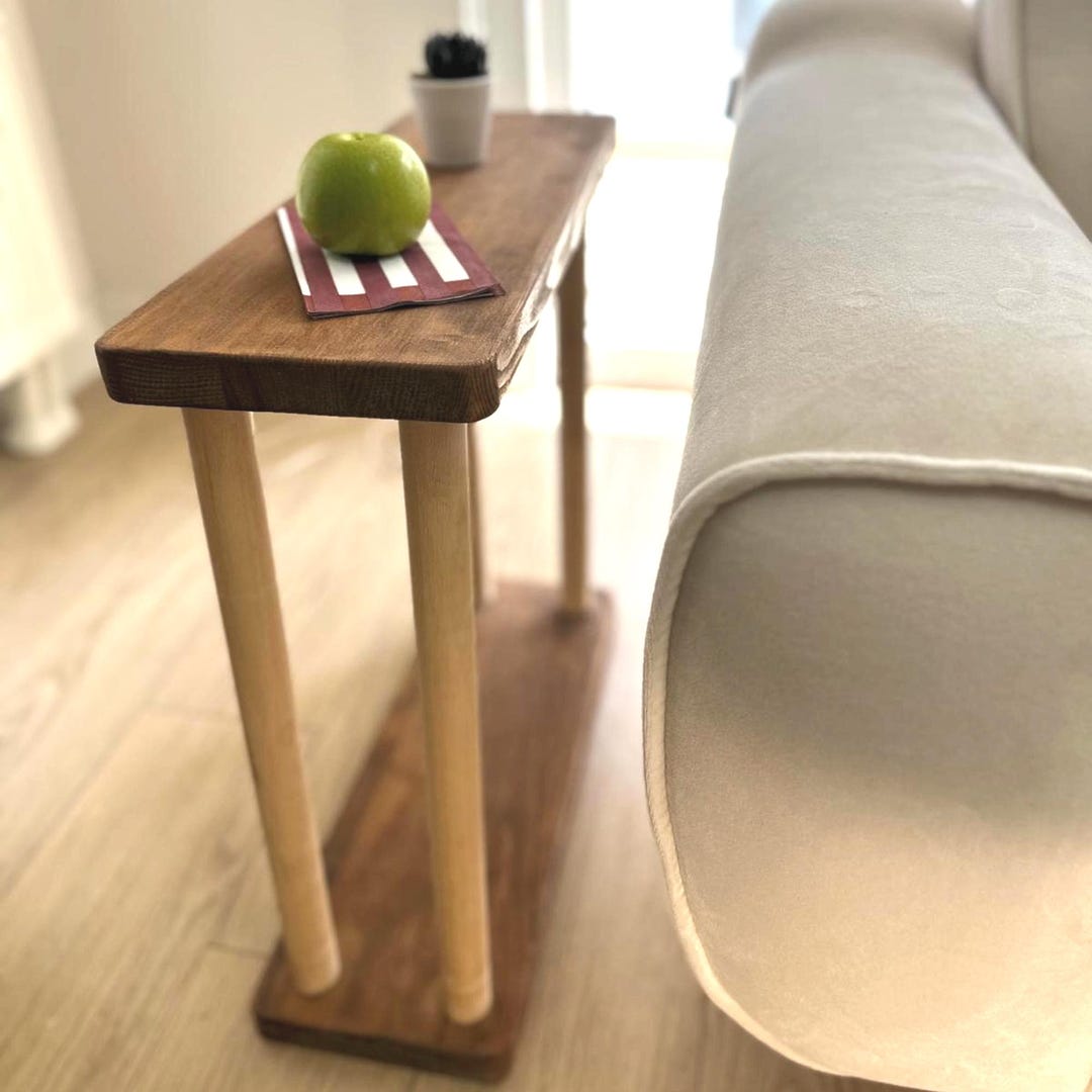 Narrow Wooden Side Table: Minimalist Coffee Table for Small Spaces - Etsy