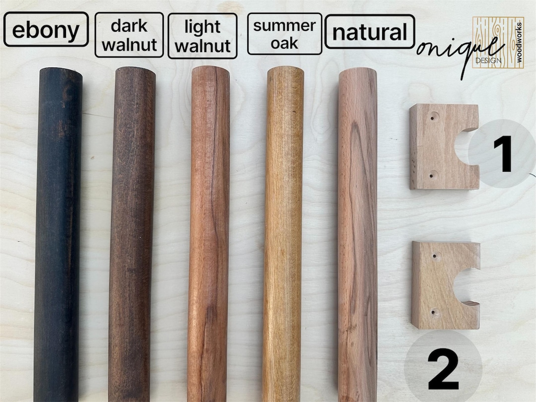 Custom Wood Closet Rod – Solid Wooden Hanging Rod for Wardrobe, Coat ...