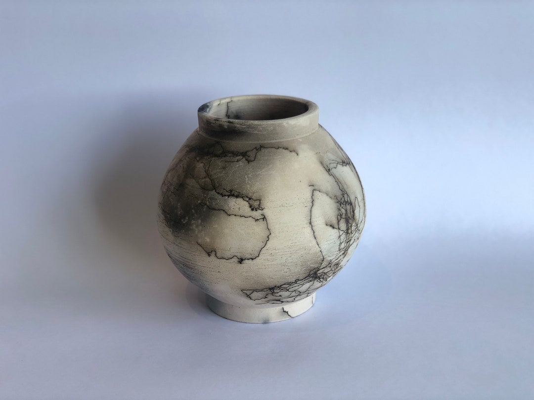 Ceramic Raku Moon Jar Vase Pottery Gift Idea - Etsy