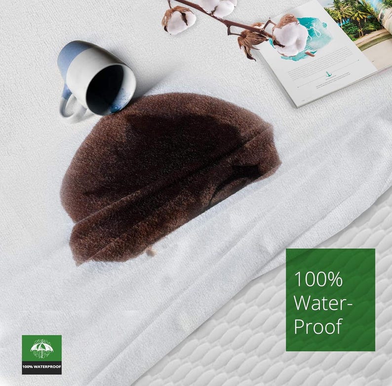 Waterproof Mattress Protector Single Terry Towel Mattress Topper Single ...