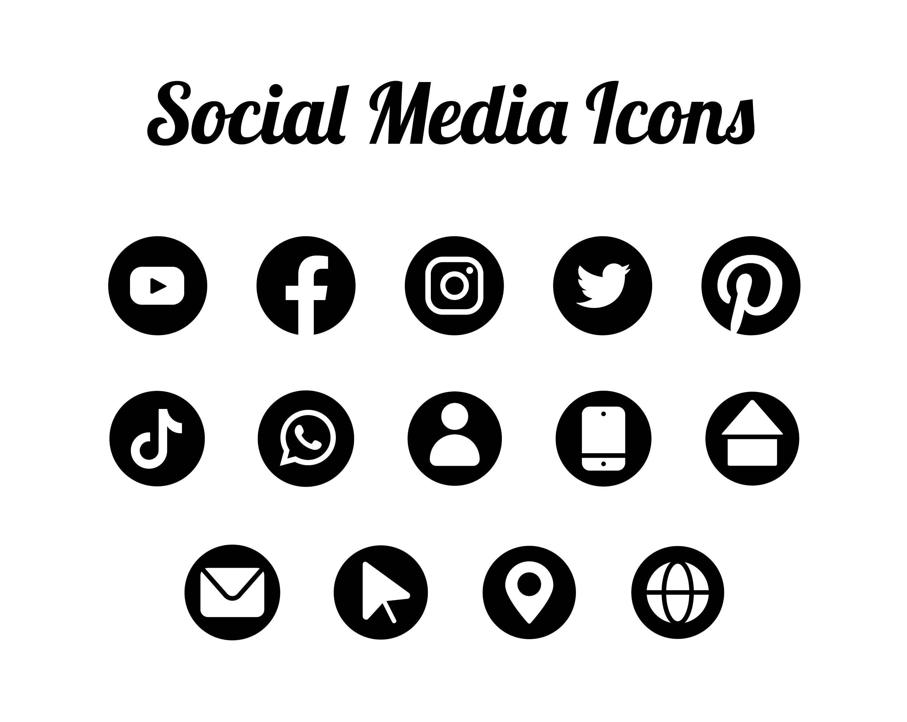 Social Media Icons, Social Media Symbols Printable Vectors, Social ...