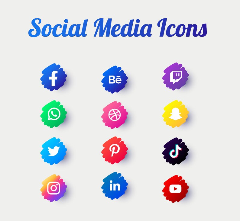 Social Media Icons, Social Media Symbols Printable Vectors, Social ...