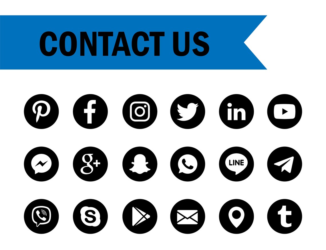 Social Media Icons, Social Media Symbols Printable SVG File Vectors ...