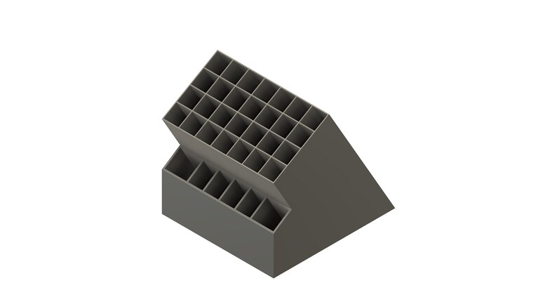 STL File Lampworking Glass Rod Holder With 4x7 Cubbies 30x30 Each - Etsy