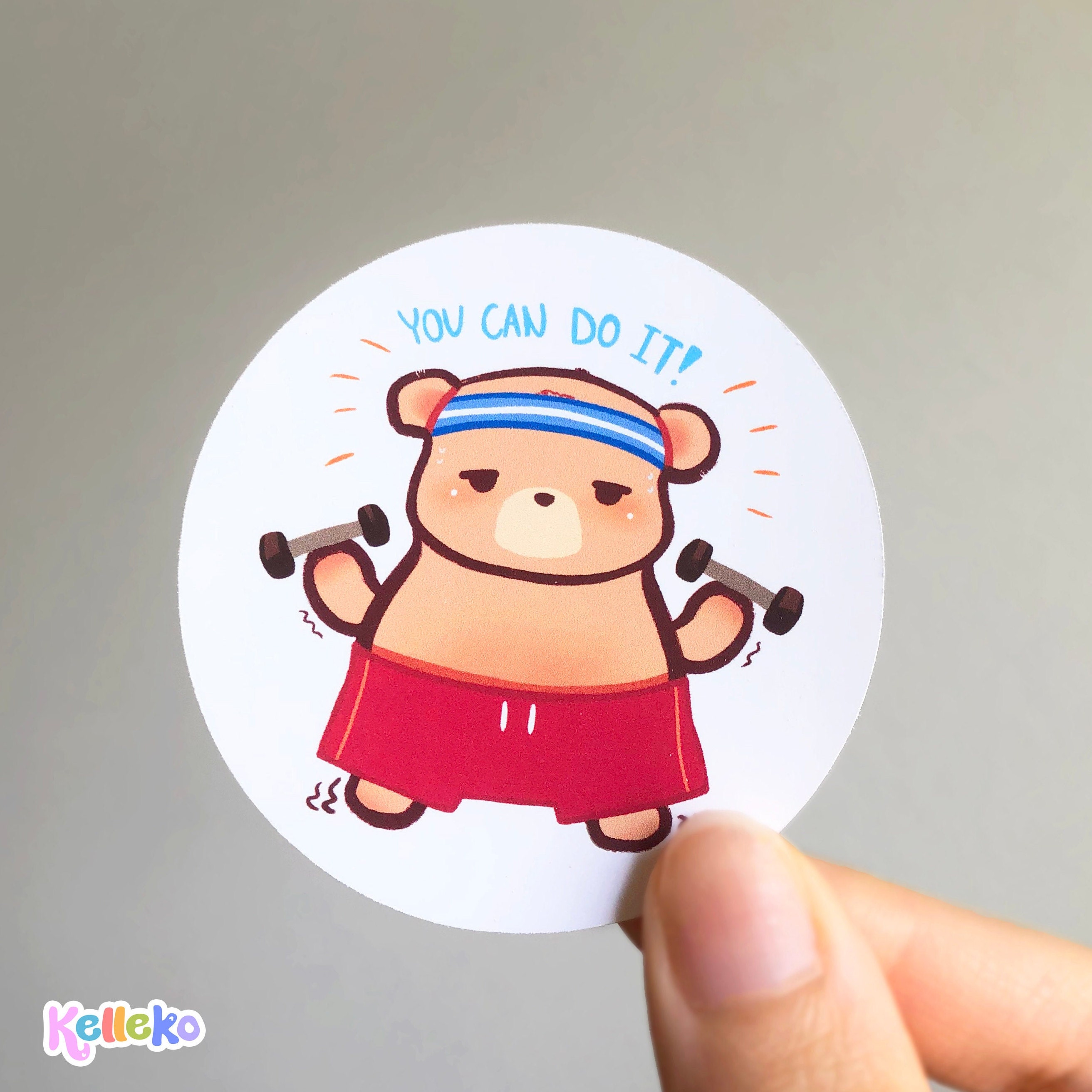 Cute Motivational Bear Sticker Inspiring Quote - Etsy