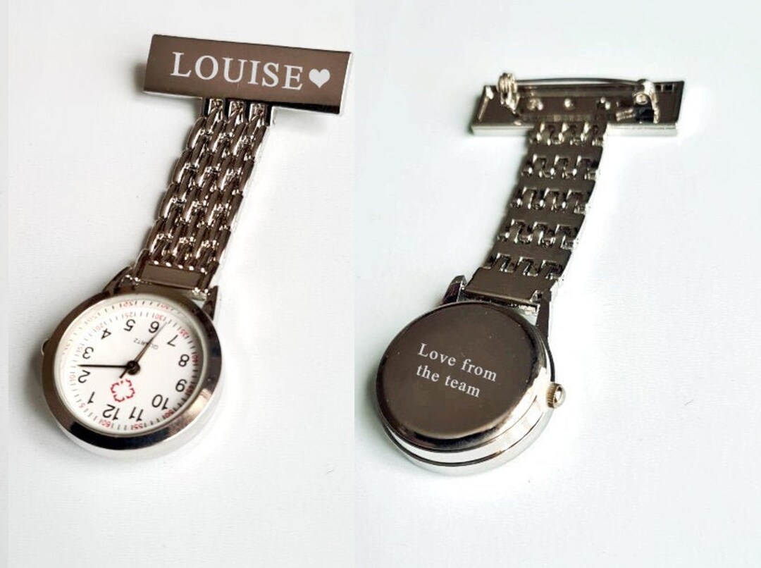 Personalised Engraved Nurse Watch -silver - Etsy UK