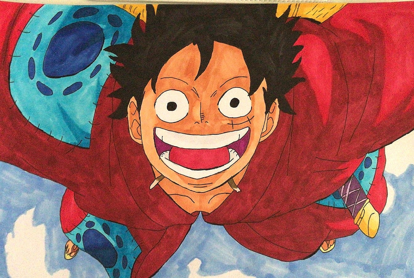 Luffy / Monkey D. Luffy Anime One Piece Illustration - Etsy