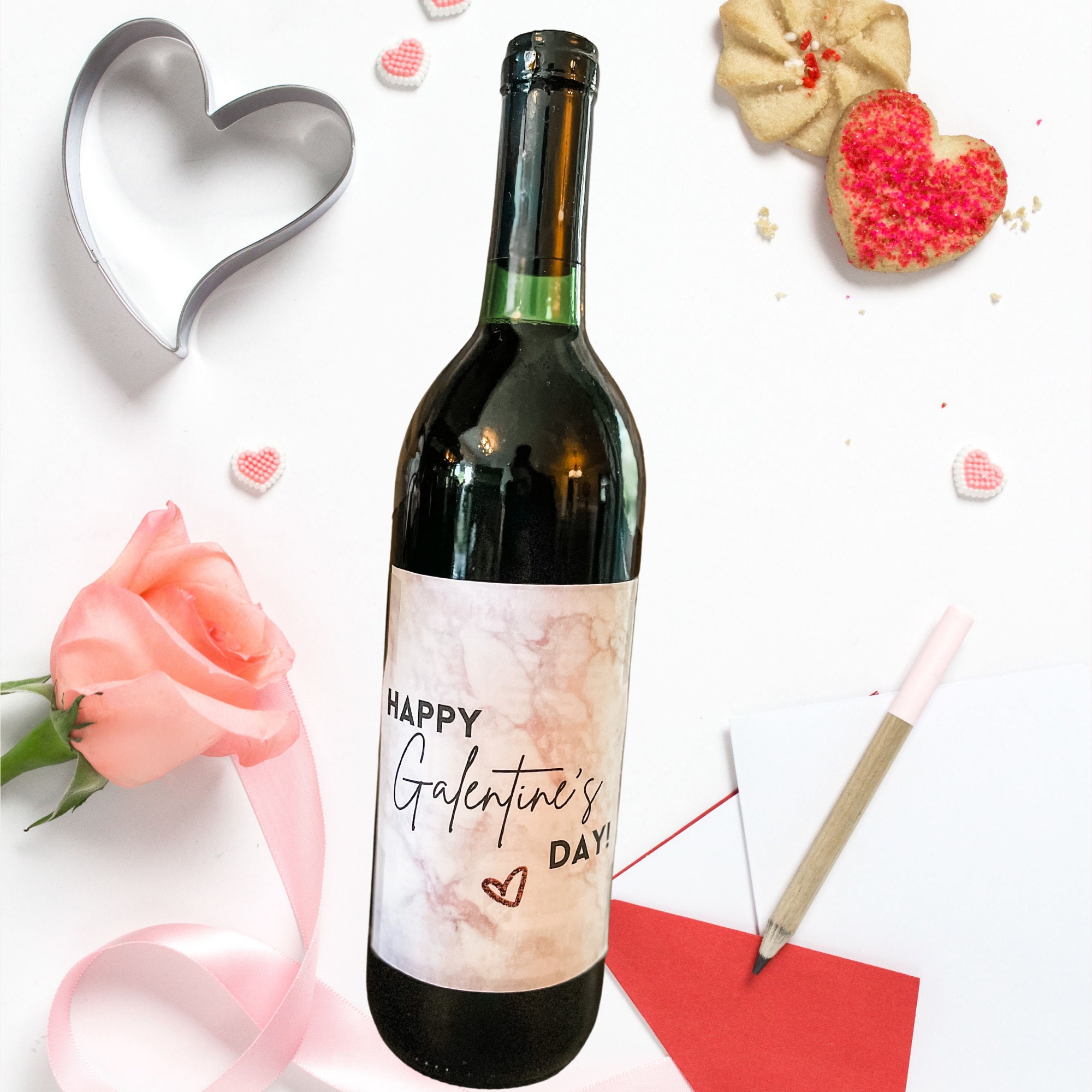 PRINTABLE Galentine's Day Wine Bottle Labels, Galentine's Day Party ...