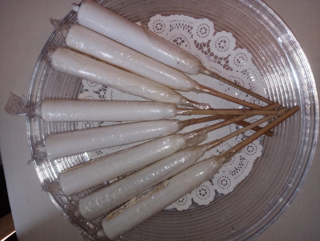 8 Piece Set of White Gardenia Citronella Candle Stakes - Etsy