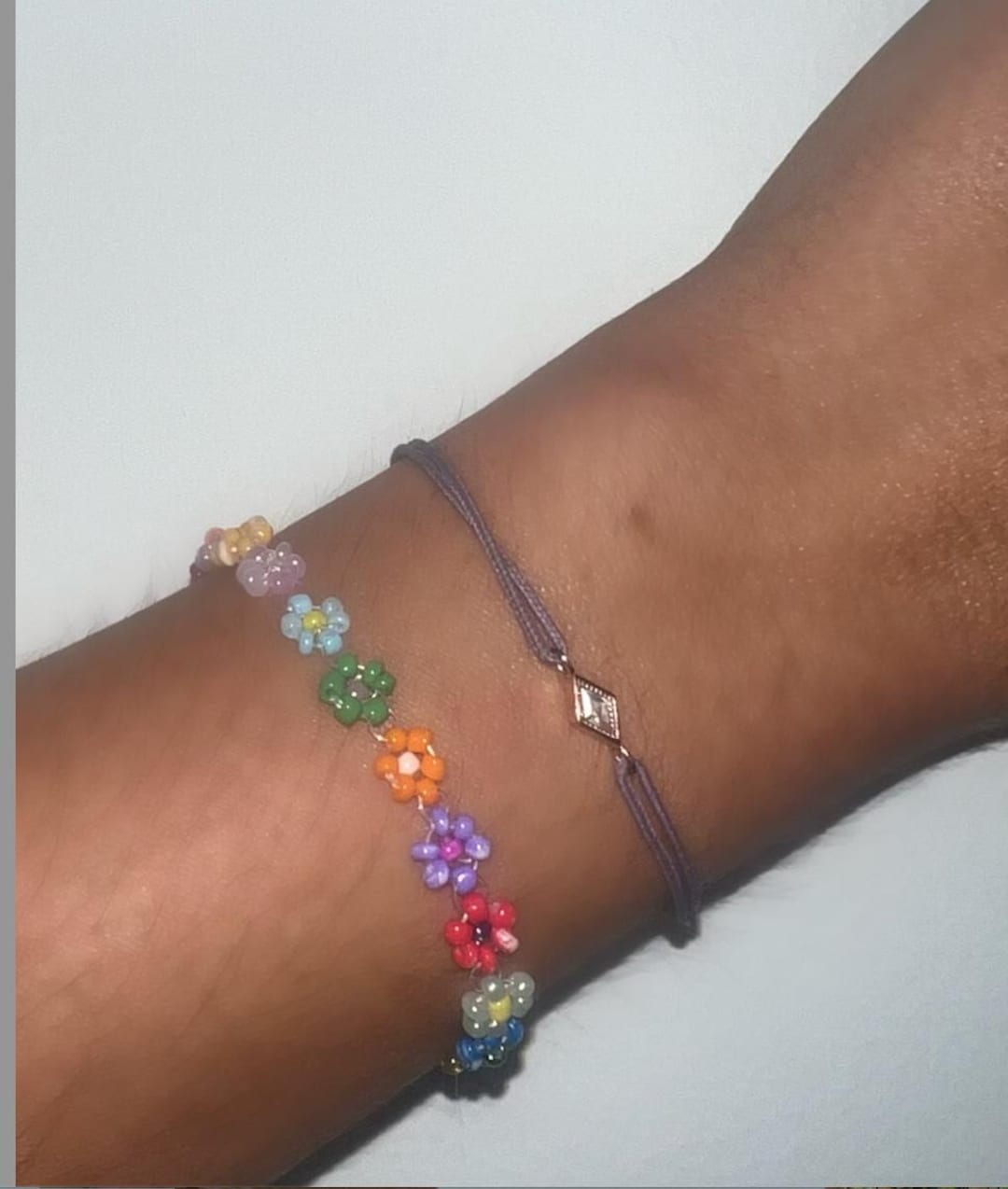 Handmade Flower Seed Bead Bracelet With Clasp - Etsy