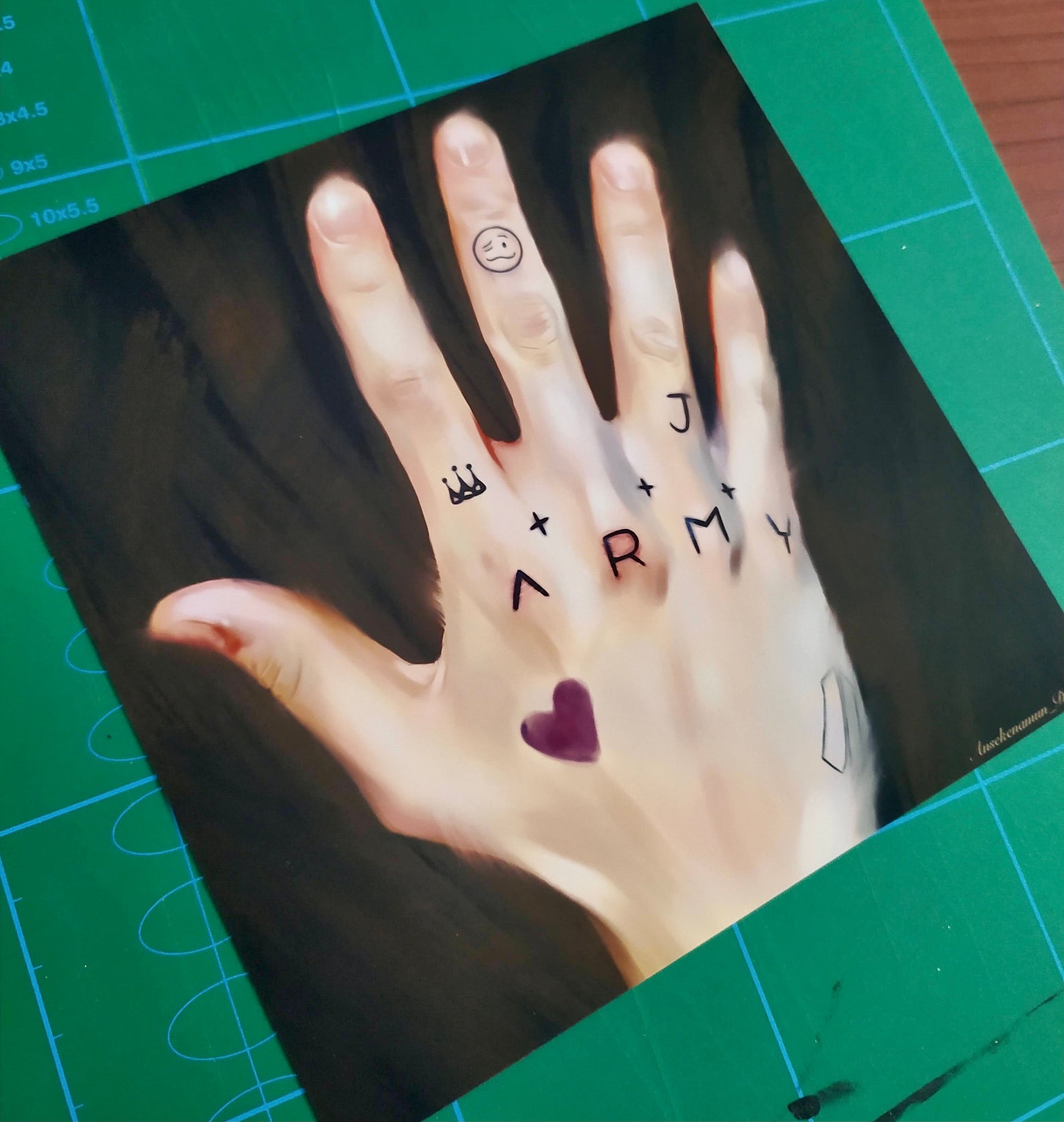 BTS Jungkook Hand Tattoos Art print op Giclee papier kpop | Etsy