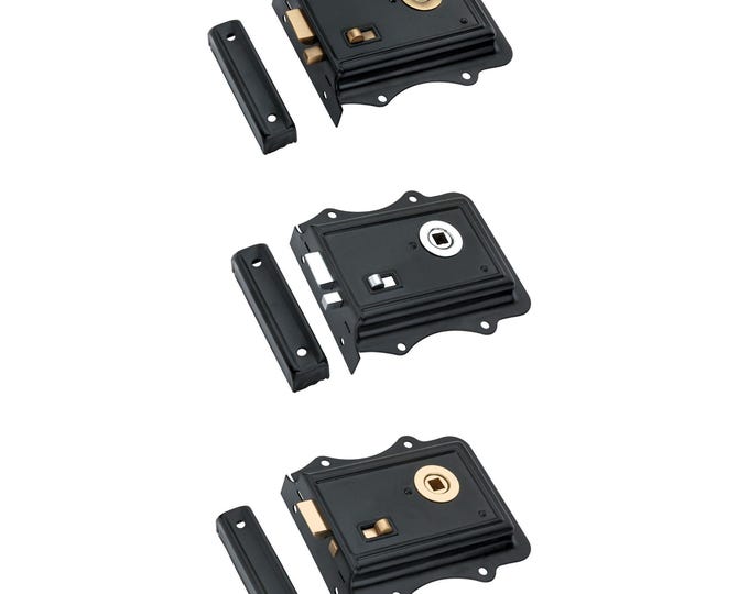 Old English Style Iron Rim Lock Latch Set – Traditional Snib Lock ...