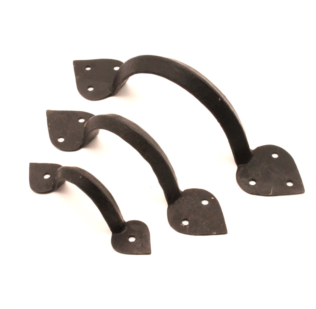 Hand Forged Pull Handles Arrow 4 6 8 Cupboard Door Pull Handle Beeswax ...