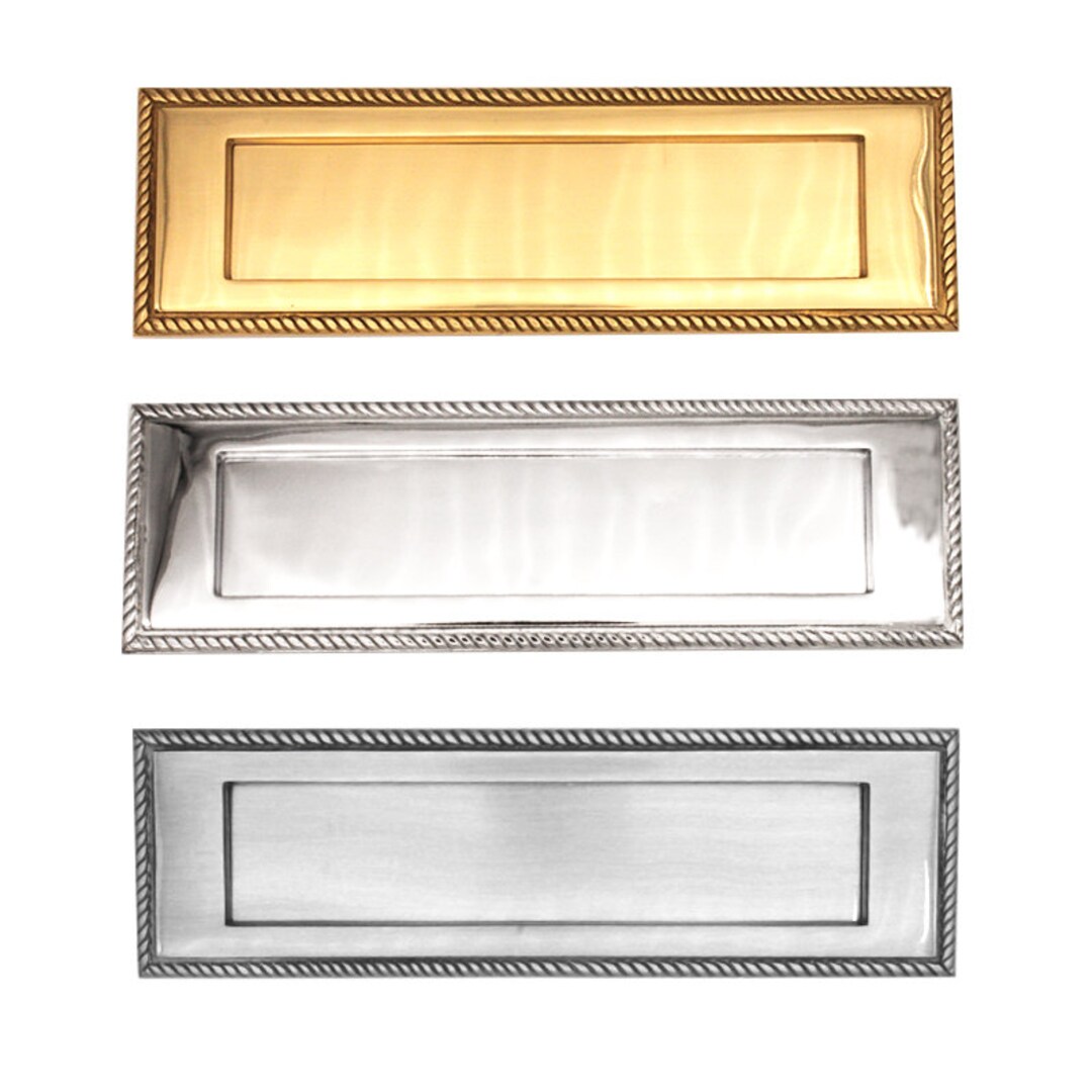 10" X 3" Solid Brass Heavy Sprung Georgian Letter Plate Letter Box ...