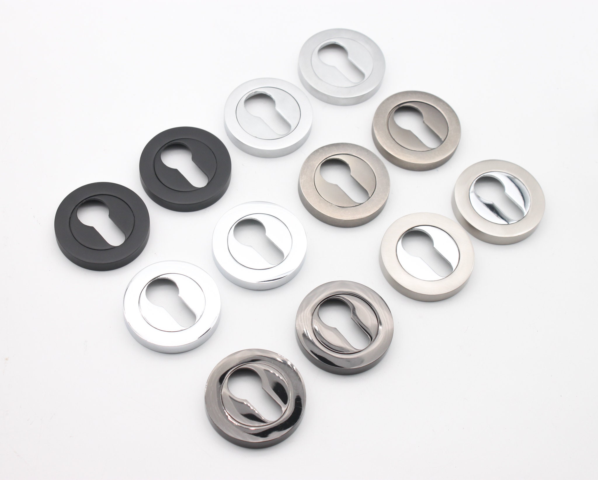 Euro Profile Concealed Key Hole Cover Escutcheon Pair Cylinder Door ...