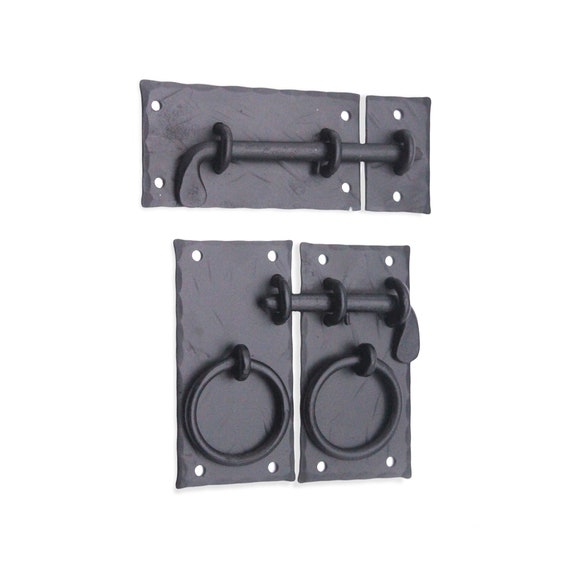 Hand Forged Iron Square Back Plate Cabinet Cupboard Door Latch - Etsy