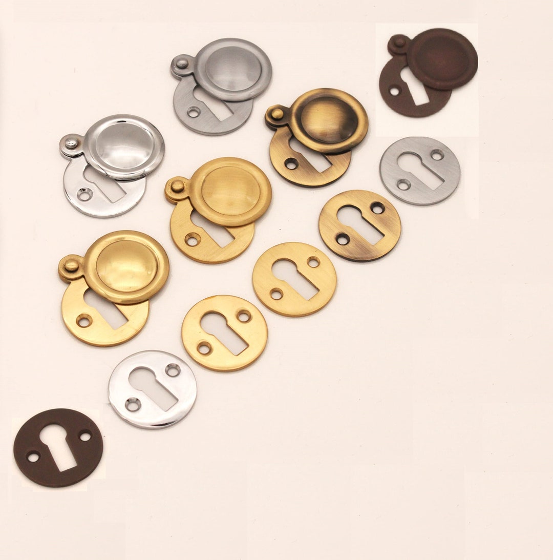 Victorian Open/closed Key Hole Cover Escutcheon With Screws in Various ...