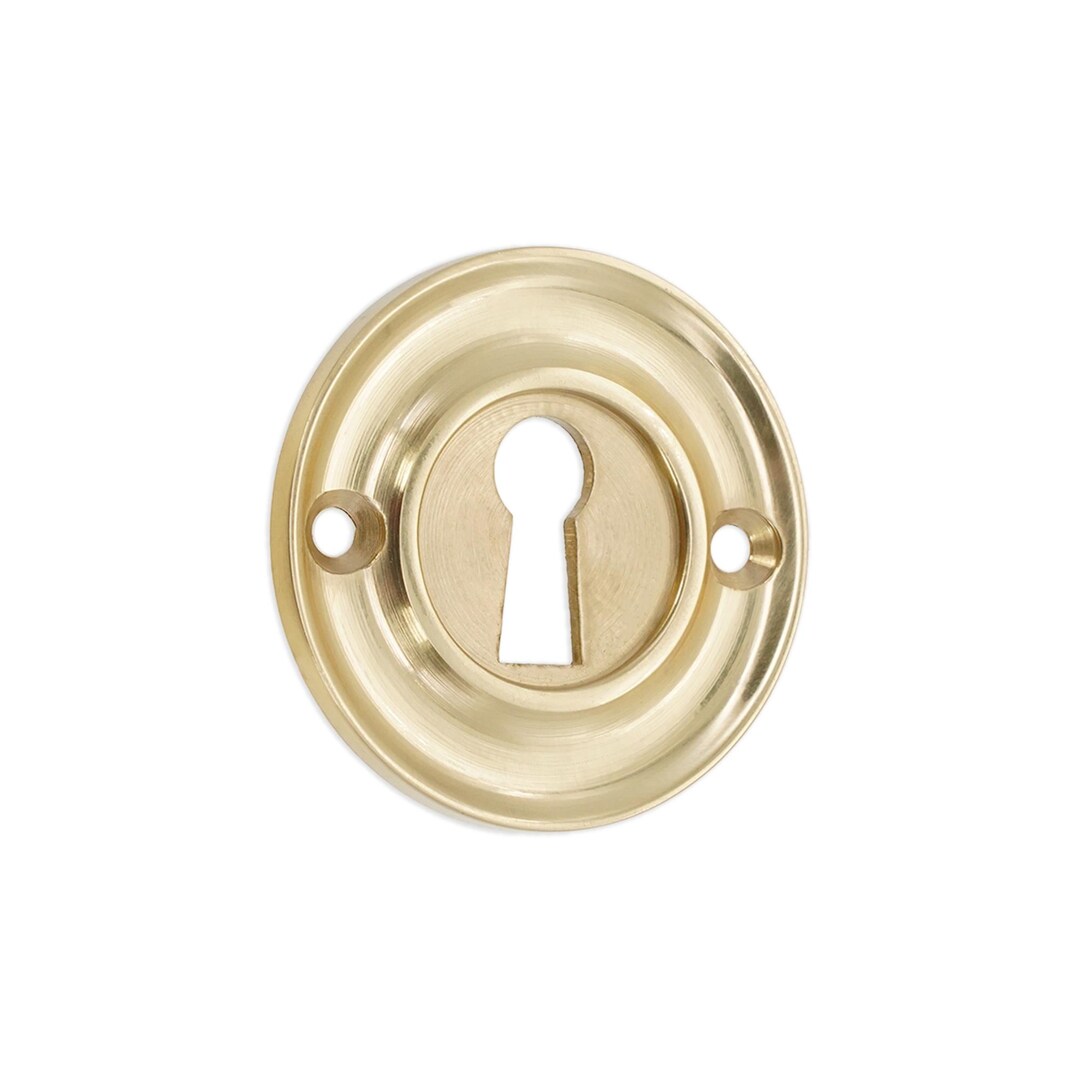 Polished Brass Slimline Standard Profile Keyhole Lock Cover Plate ...