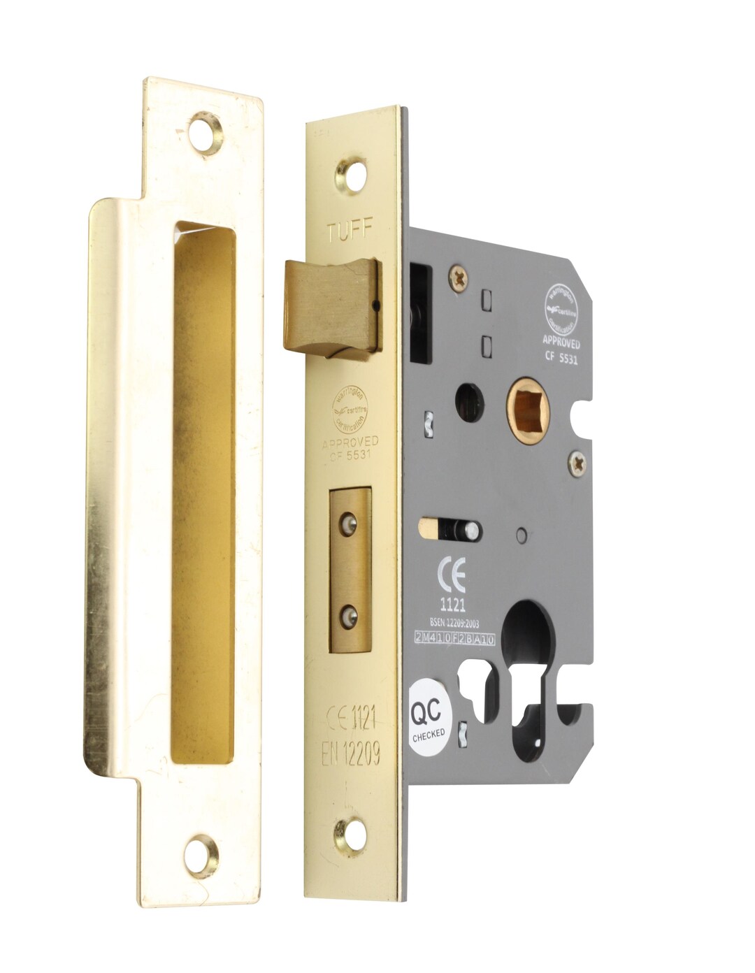 Electro Brass 65mm Euro Profile Mortice Sash Lock With Cylinder Key ...