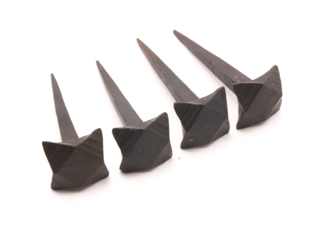Traditional Vintage Antique Pack of 4 Black Iron Nails Set – Hand ...