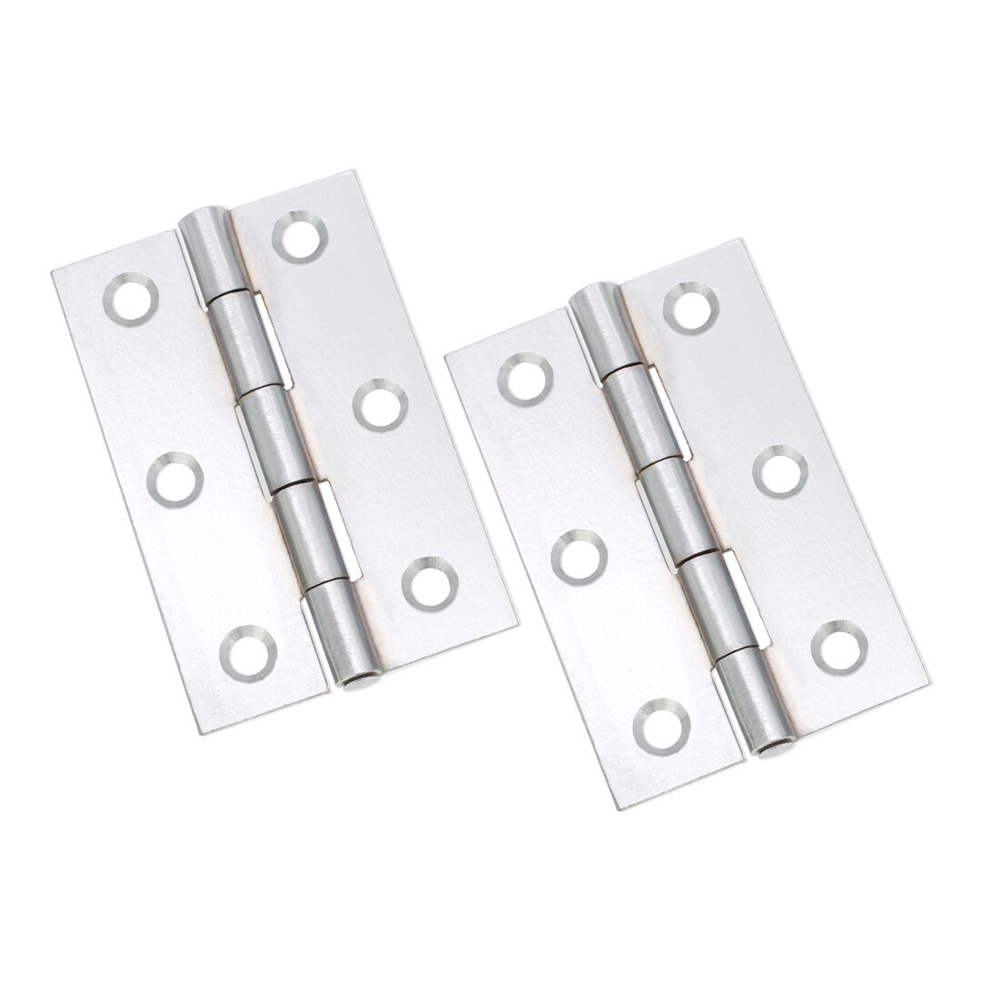 3” (75mm) Polished Chrome Steel Butt Hinges Pair (2pcs) – Steel Hinge ...