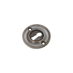 Antique Slimline Standard Profile Keyhole Lock Cover Plate Escutcheon ...